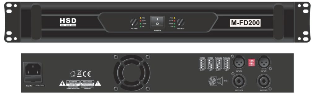 MFD200 HSD ETAPA DE POTENCIA DIGITAL 2x200W RMS 8 OHMS - SONIDOAFM